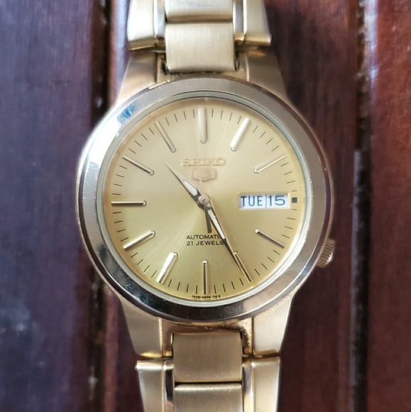 Seiko | Accessories | Seiko 5 Gold Face Automatic | Poshmark